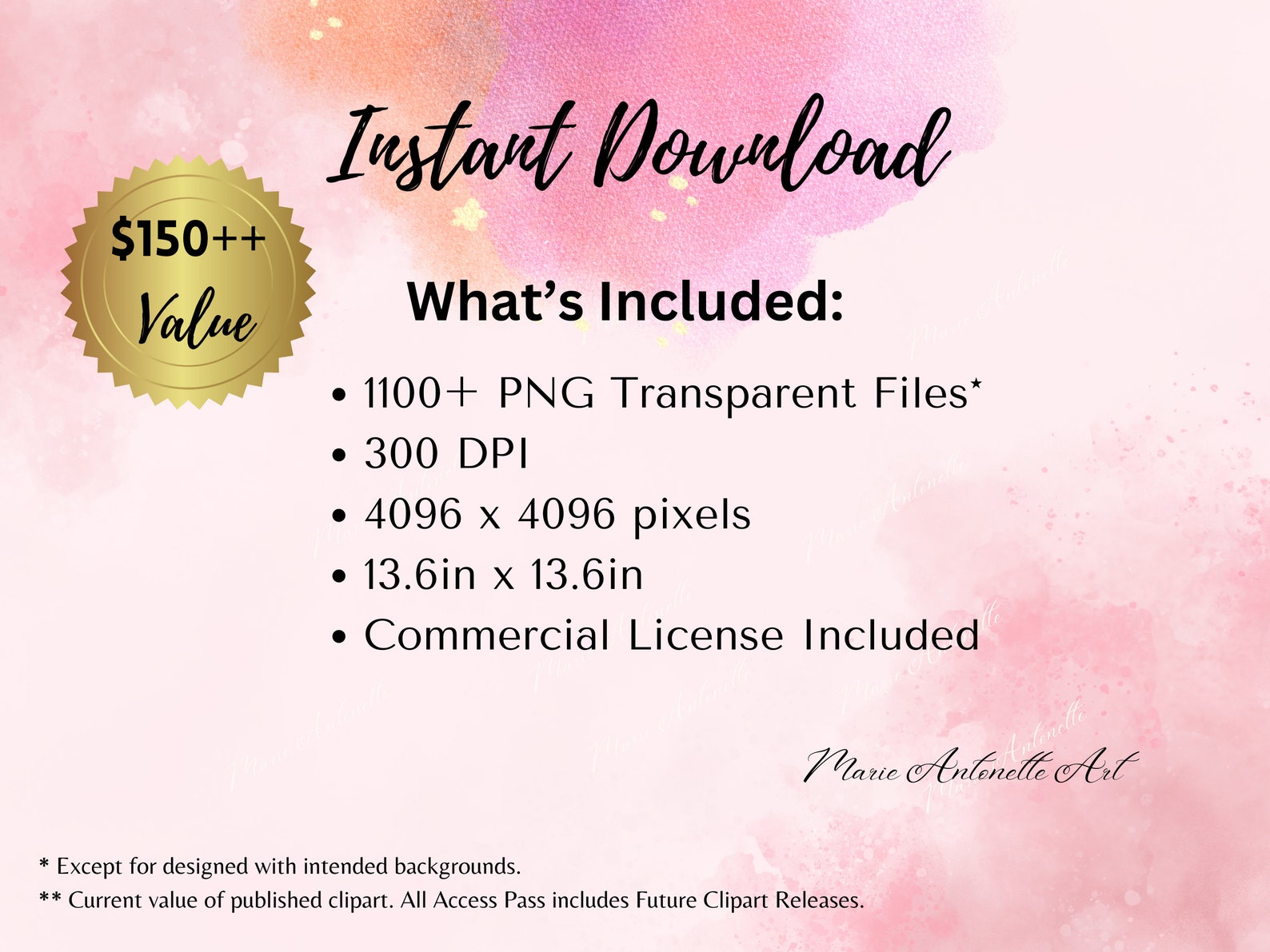 All-in-one Whole Watercolor Clipart Shop Access, Digital Clipart Bundle ...