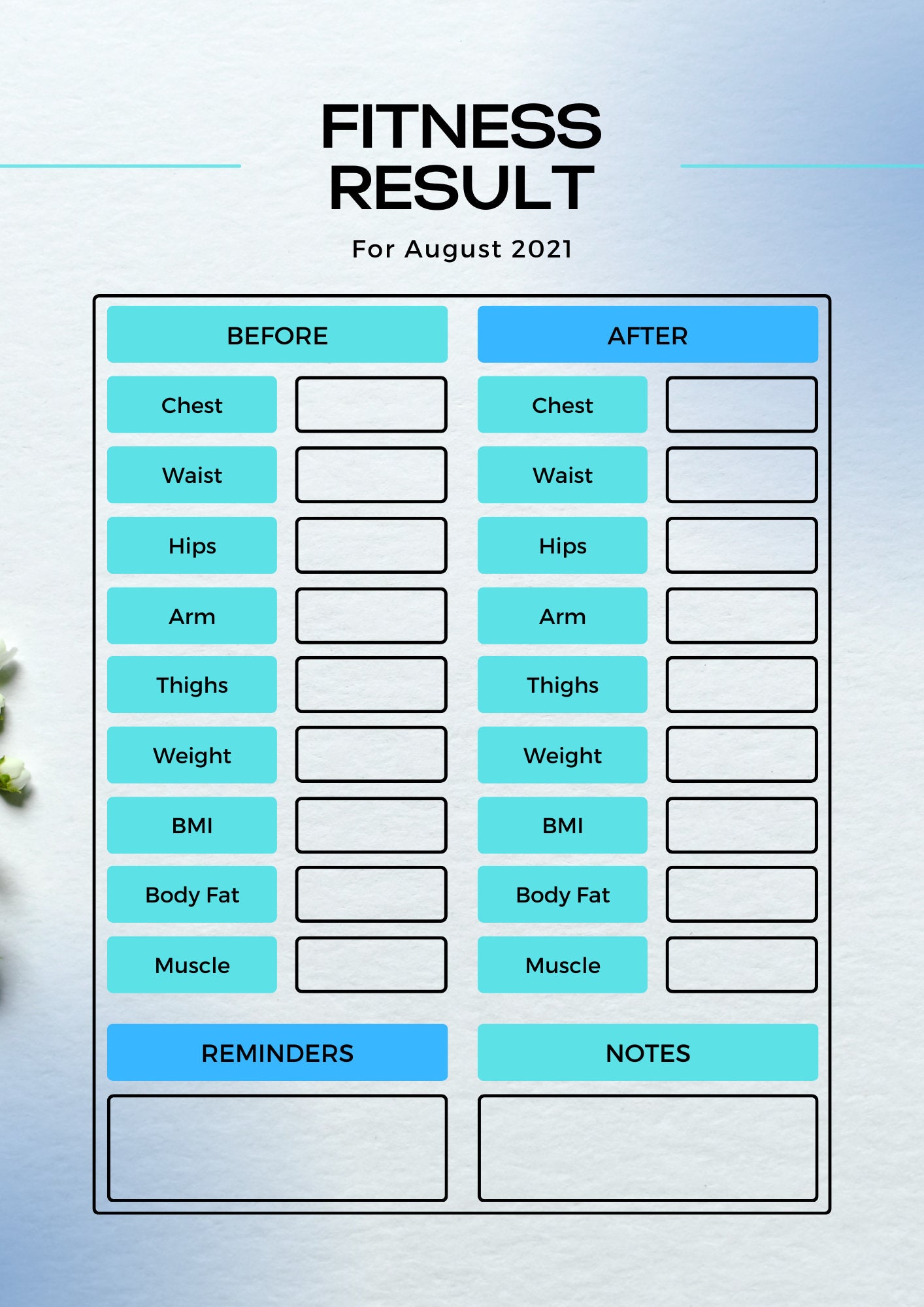Printable Fitness Planner| 2024 Fitness Planner,white Label Fitness ...