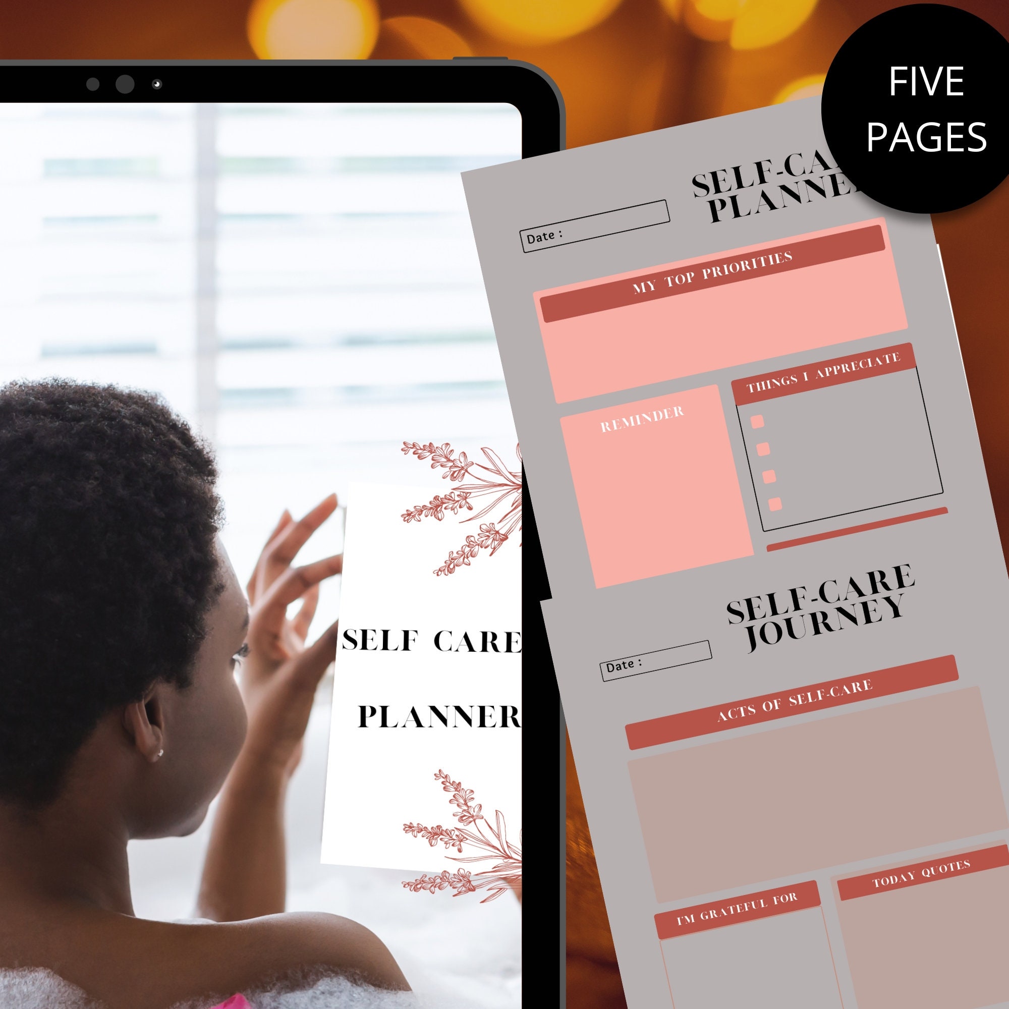 Digital Self Care Planner - Self Care Planner - Self Care for Moms ...