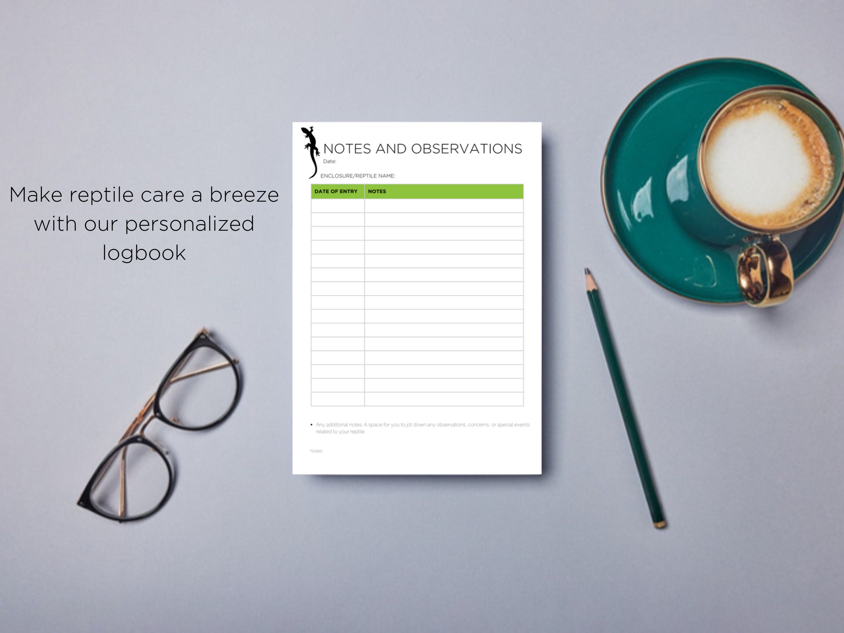 Personalized Reptile Care Log - Track Your Pet's Health and Habitat - Etsy