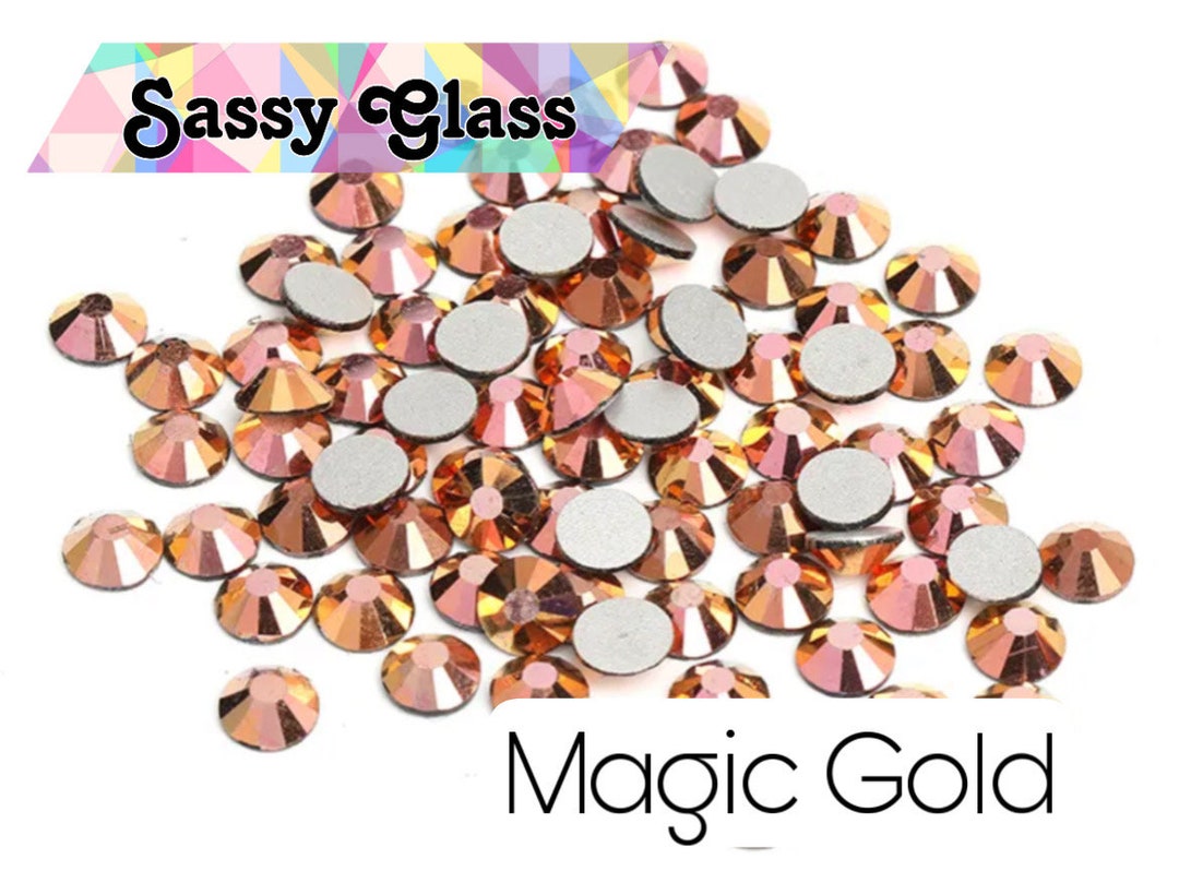 SASSY GLASS~ True Glass (magic Gold) Round Diamond Painting Drills ...