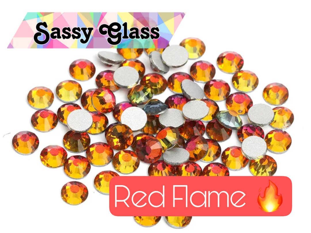 SASSY GLASS~ True Glass ~(RED Flame) Round Drills {diamond Painting ...