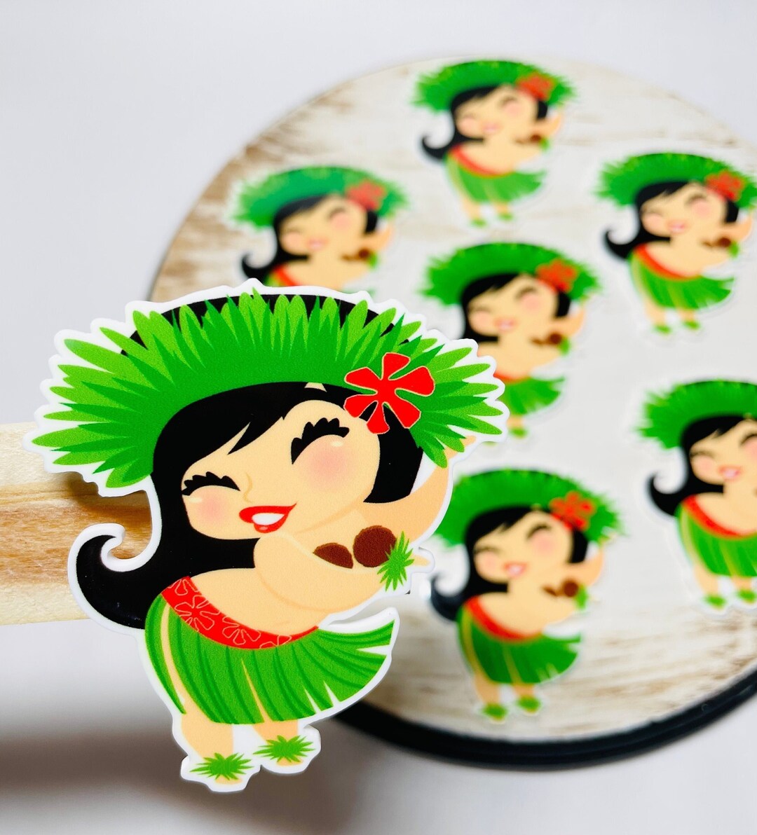 HAWAIIAN HULA GIRL ~ Cover Minder ~ Coverminder ~ Double 2x2 *rare ...