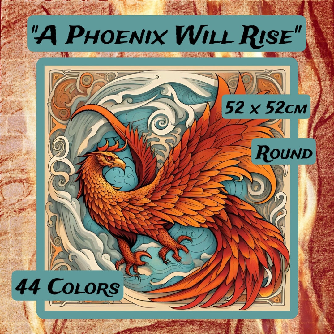 Distracted by Diamonds EXCLUSIVE: a Phoenix Will Rise 52 X 52cm ROUND ...