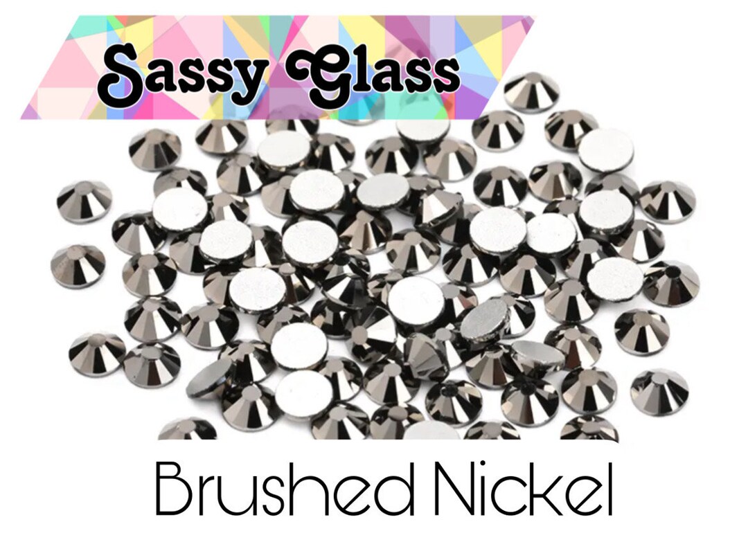 SASSY GLASS~ True Glass ~(brushed Nickle) Round Drills {diamond ...