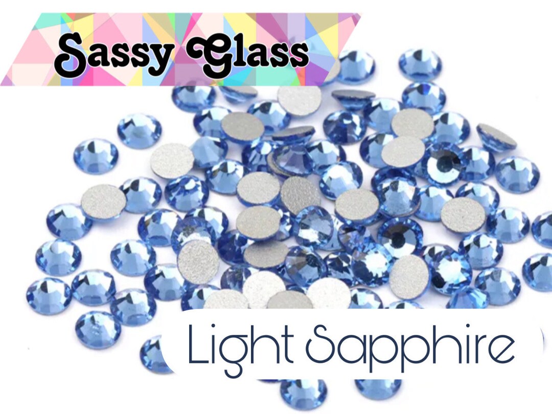 SASSY GLASS~ True Glass (LIGHT Sapphire Blue) Round Diamond Painting ...