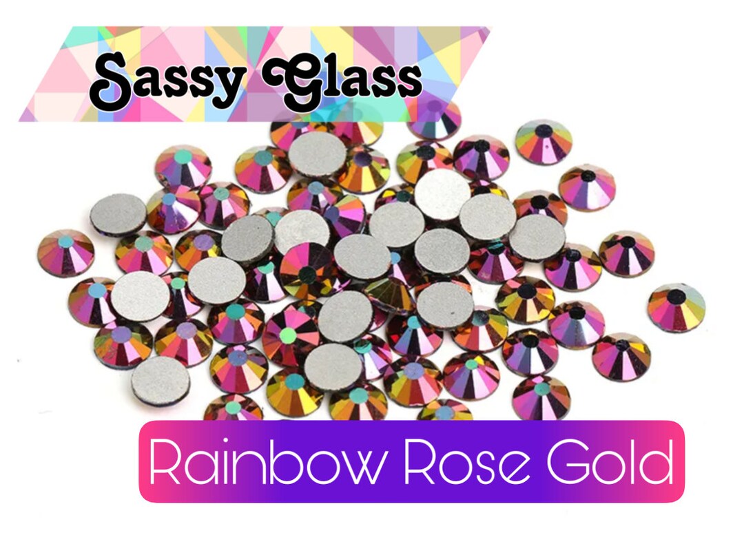 SASSY GLASS~ True Glass ~(rainbow Rose Gold) Round Drills {diamond ...