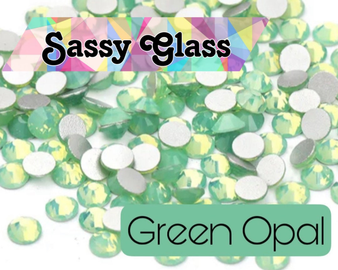 SASSY GLASS~ True Glass ~(green Opal) Round Drills {diamond Painting ...