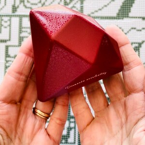 3-D DIAMOND-SHAPED Molded Storage Tin for PADDYWAXX, Etc.. Sturdy Metal ...