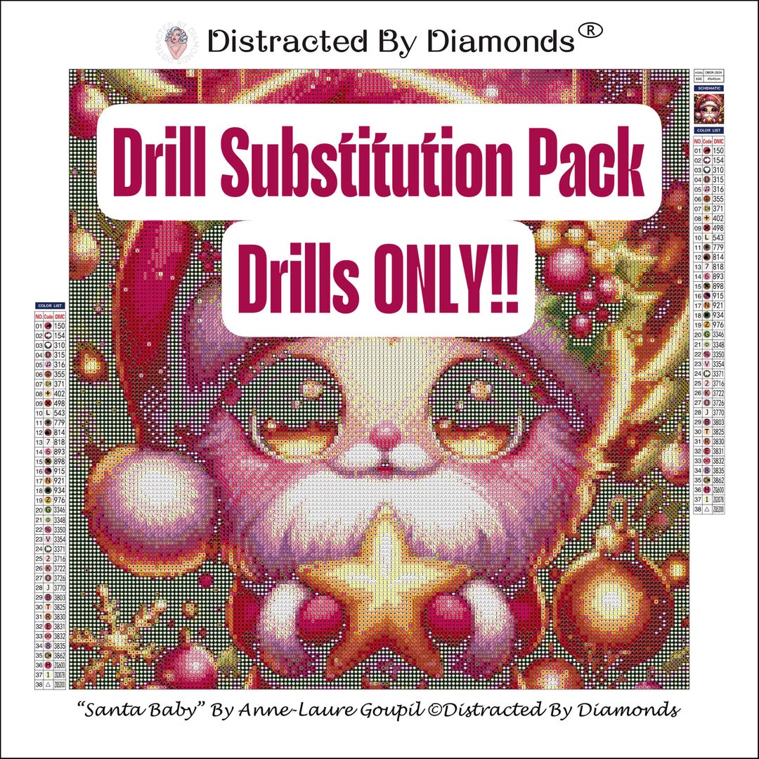DRILLS ONLY Drill Substitution Pack for santa Baby Sassy Glass ...