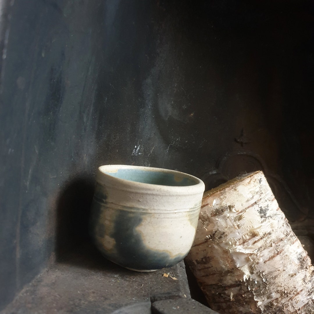 Taza de té de cerámica inspirada en Wabi Sabi gris/verde - Etsy España