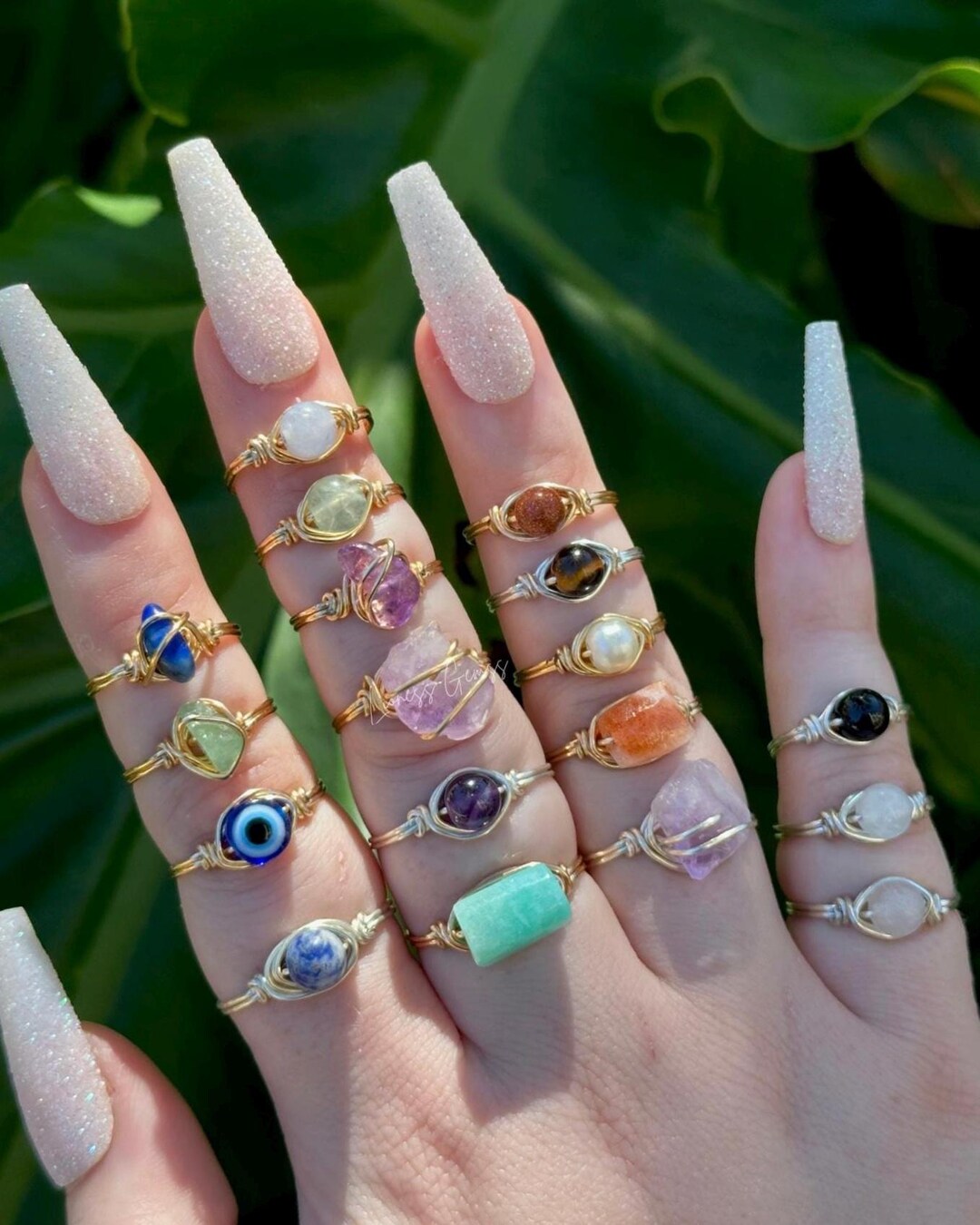 14k Gold Filled Crystal Ring | Custom Ring, Wire Wrap Ring, Natural ...