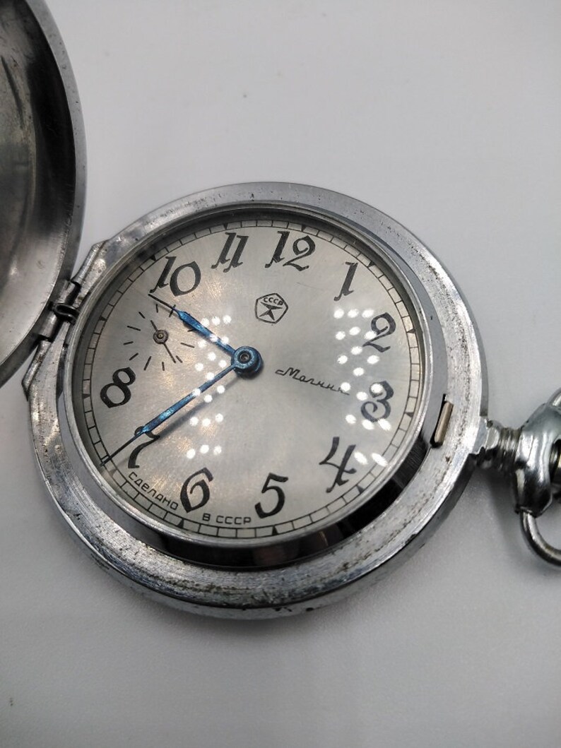 Soviet Pocket Watch Red Dial Vintage Mechanical Pocket Watch - Etsy