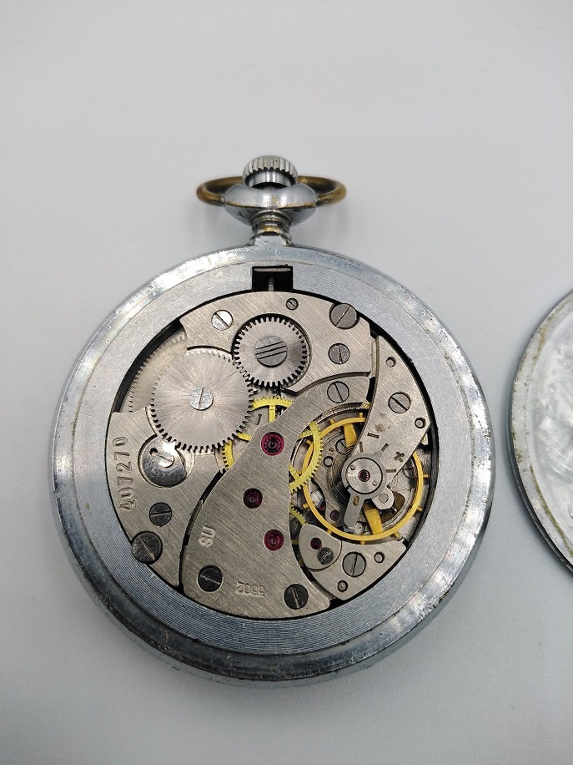 Soviet Pocket Watch Vintsge Pocket Watch USSR MOLNIJA - Etsy