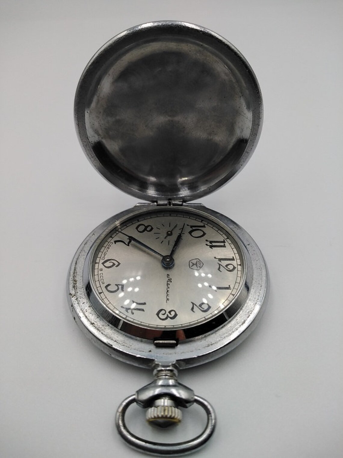 Soviet Pocket Watch Red Dial Vintage Mechanical Pocket Watch - Etsy