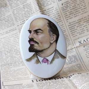 Plaque Vladimir Lenin, Porcelain Figurine, Soviet Agitation,vintage ...