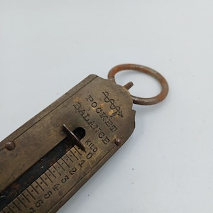 Antique Scales 1930s Bronze Iron, Rare Vintage Antique Pocket Balance ...