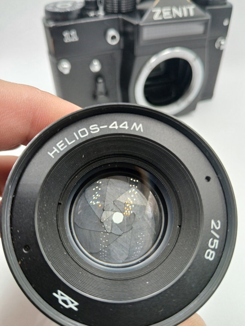 Film Camera 35mm Zenit-11 Lens Helios-44m, 2/58 М42 Working Condition ...