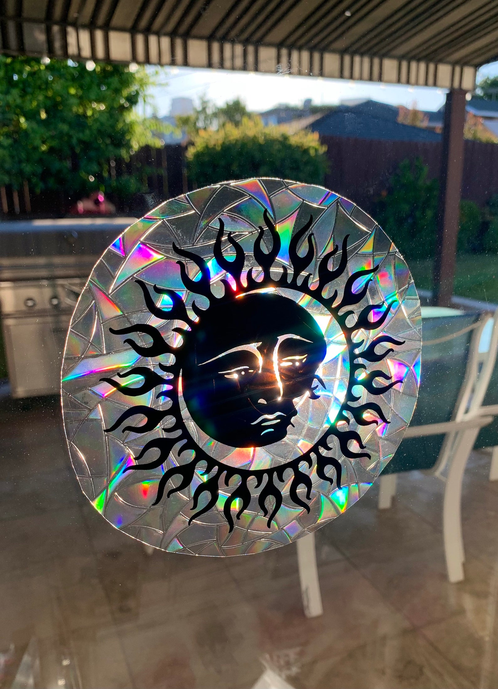 Sun and the Moon Rainbow Window Prism StickerChoose Size | Etsy