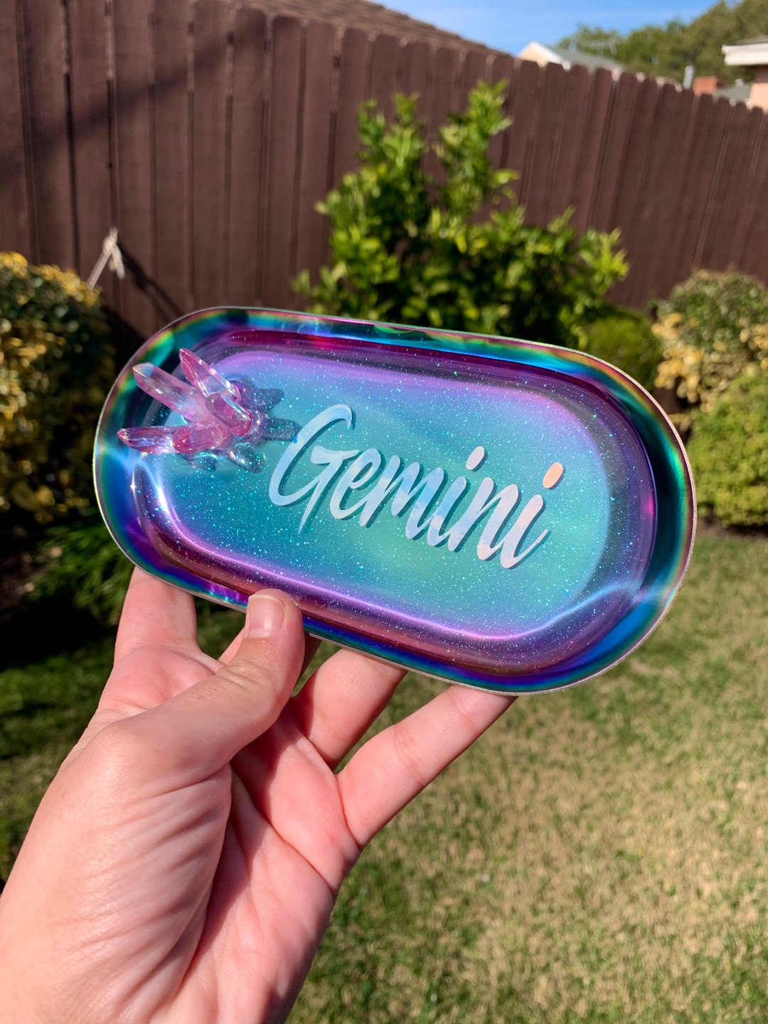 Choose Your Sign Rainbow Zodiac Crystal Trinket Tray - Etsy
