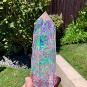 Opal Resin Crystal Tower 2 Sizes - Etsy