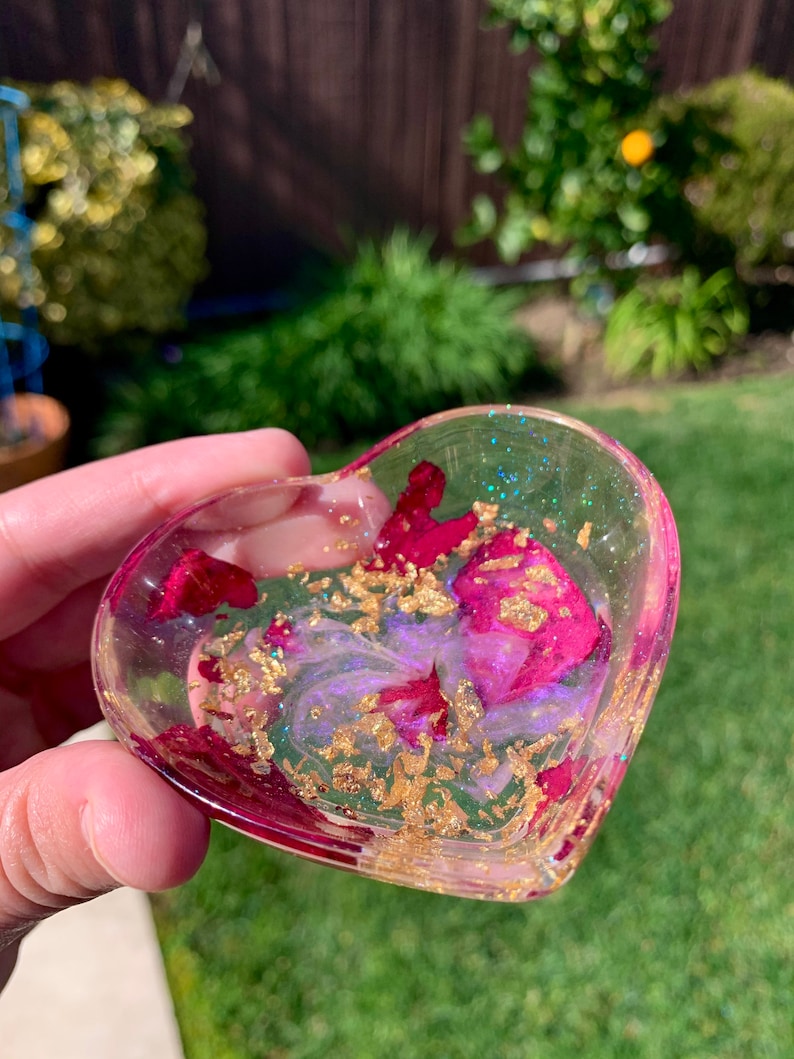 Heart Shaped Rose Petal Dish - Etsy