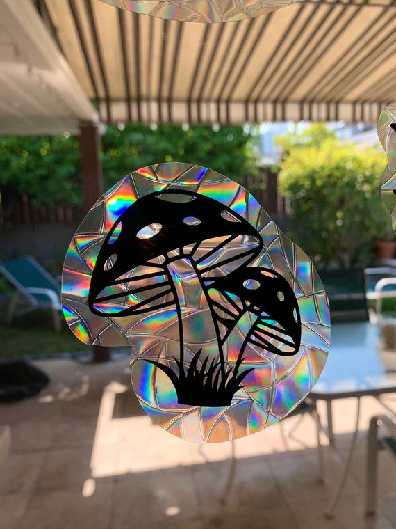 Mushroom Rainbow Window Prism Sticker Suncatcher - Etsy