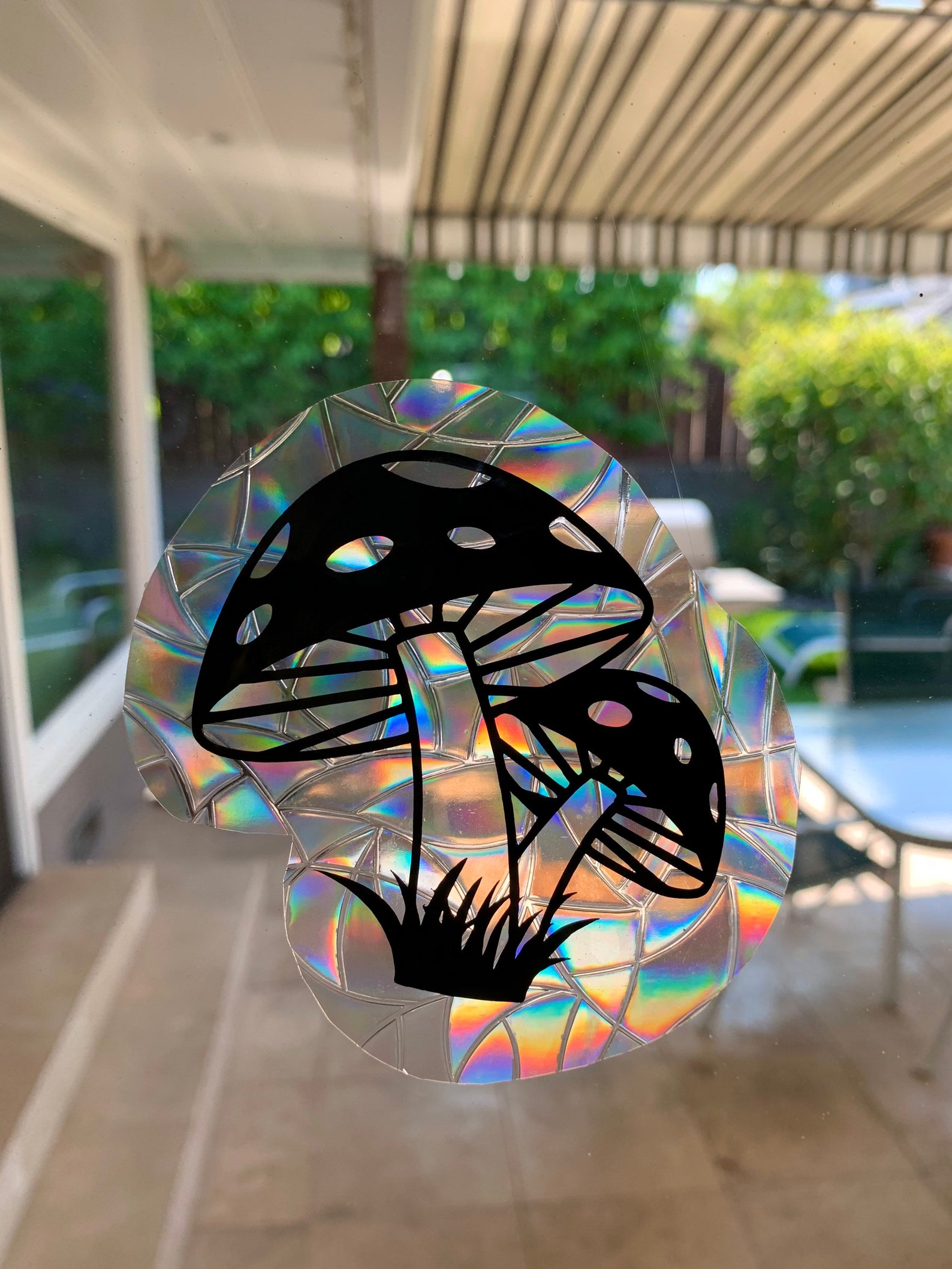 Mushroom Rainbow Window Prism Sticker Suncatcher - Etsy