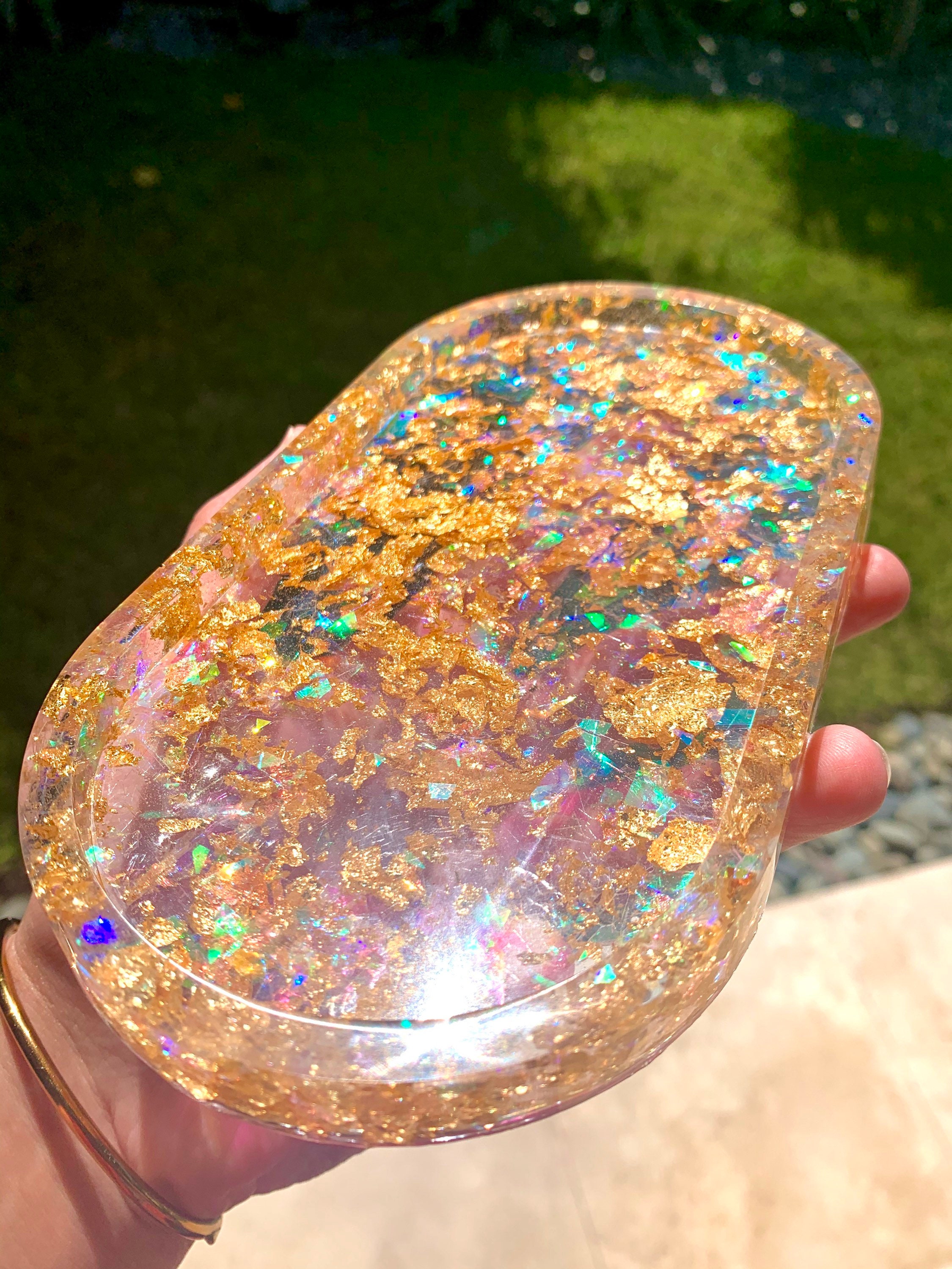 Heavenly Gold Oval Trinket Tray - Etsy