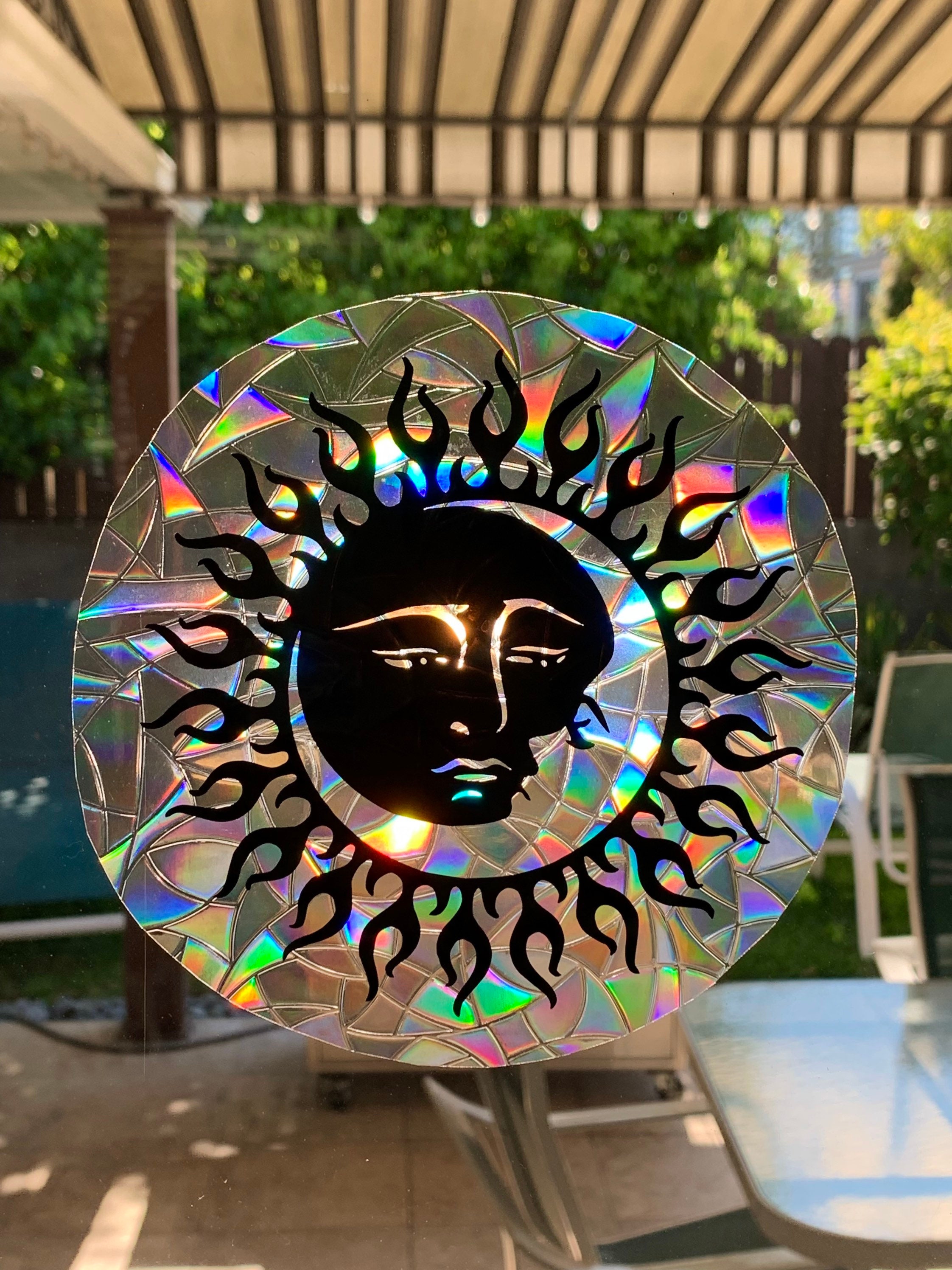 Sun and the Moon Rainbow Window Prism StickerChoose Size | Etsy