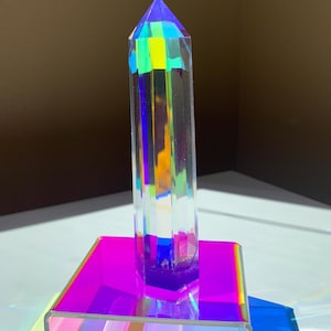 Handmade Resin Crystal Prism Tower: Rainbow Sun Catcher - Etsy