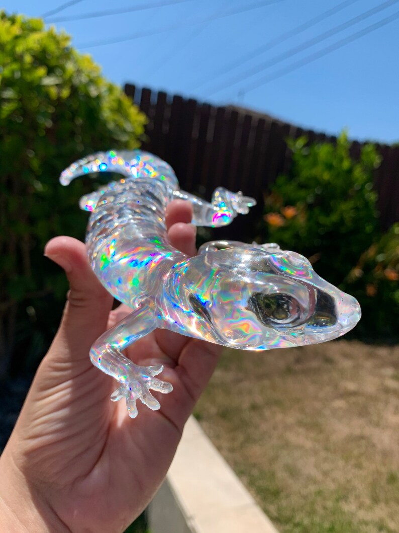 Holographic Resin Crystal Lizard/leopard Gecko - Etsy
