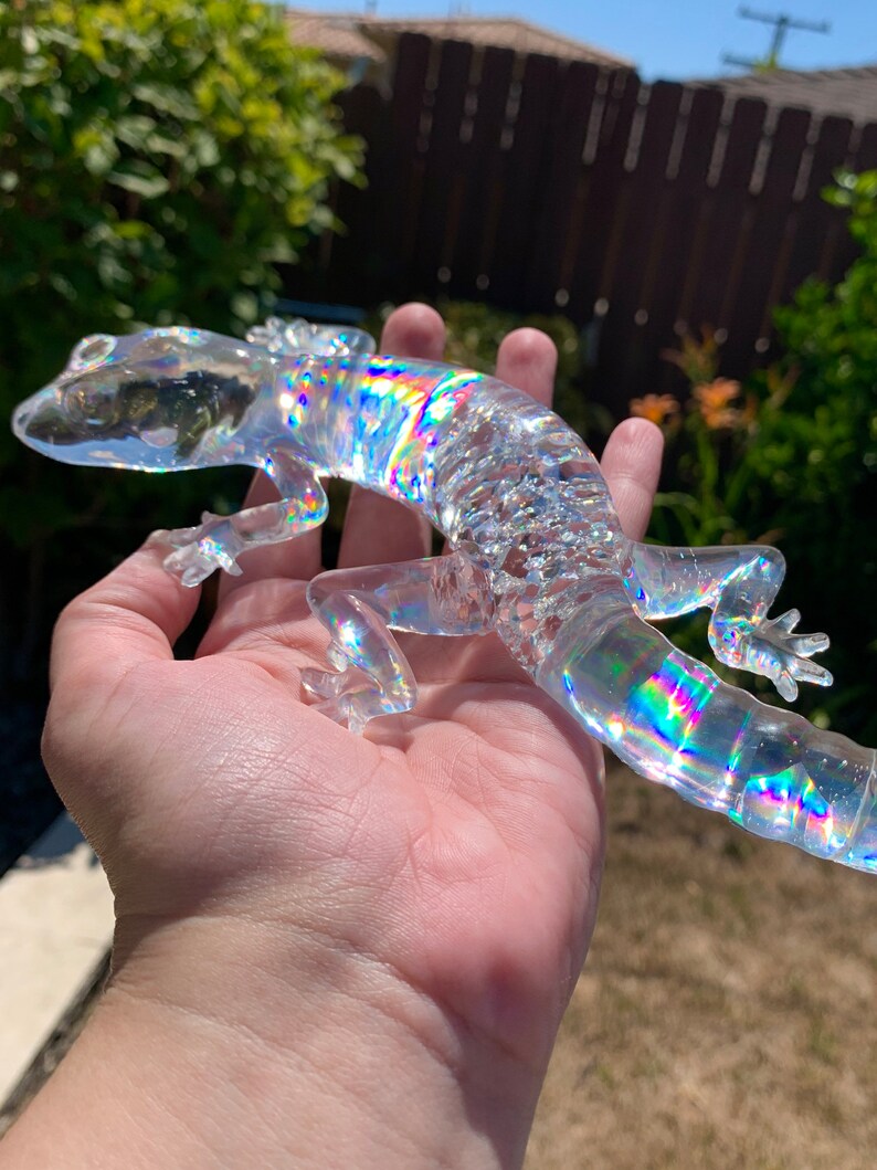 Holographic Resin Crystal Lizard/leopard Gecko - Etsy