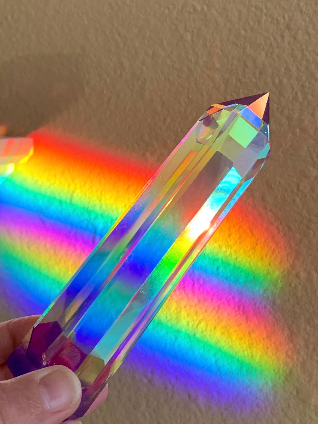 Handmade Resin Crystal Prism Tower: Rainbow Sun Catcher - Etsy