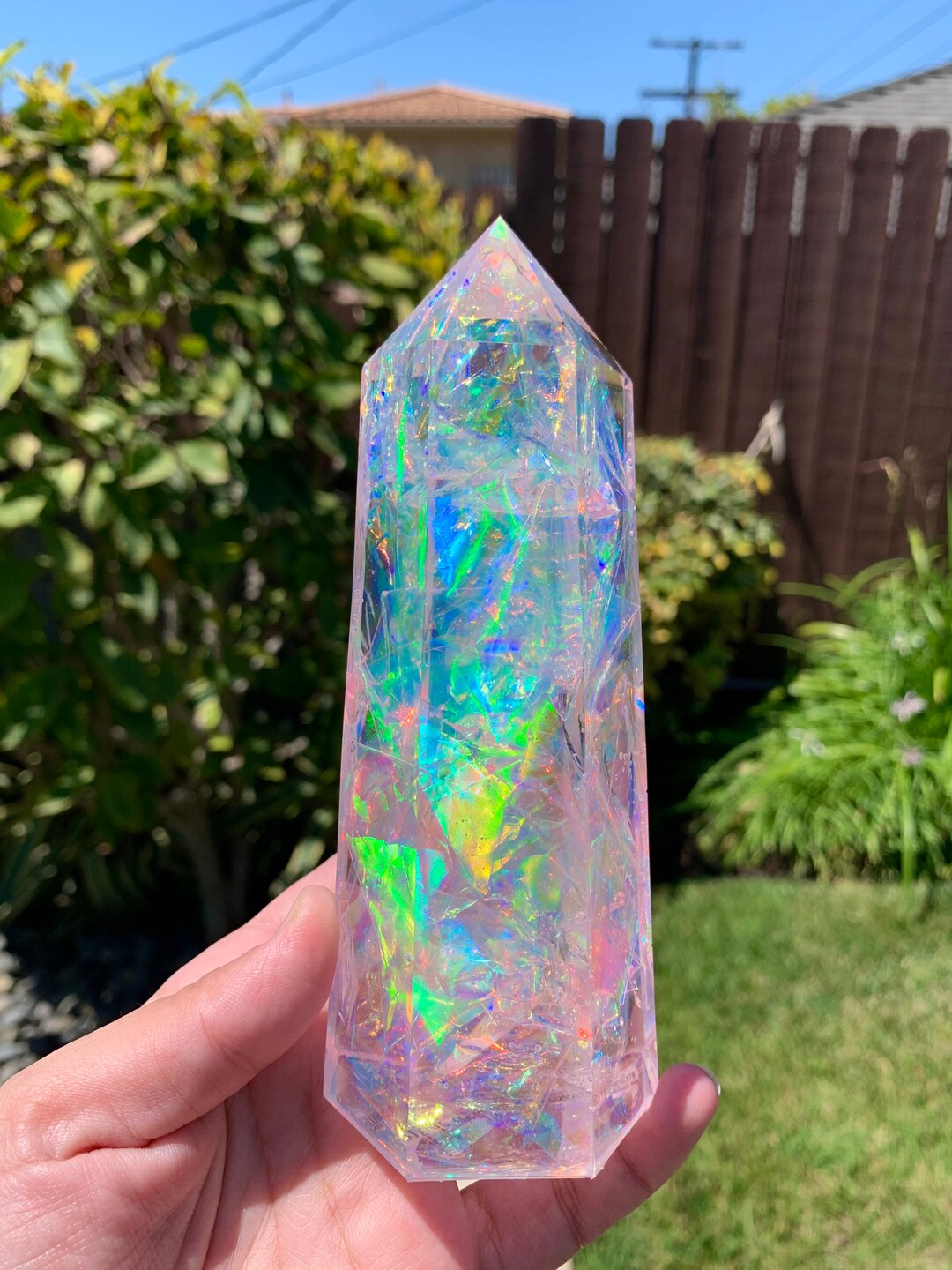Opal Resin Crystal Tower 2 Sizes - Etsy