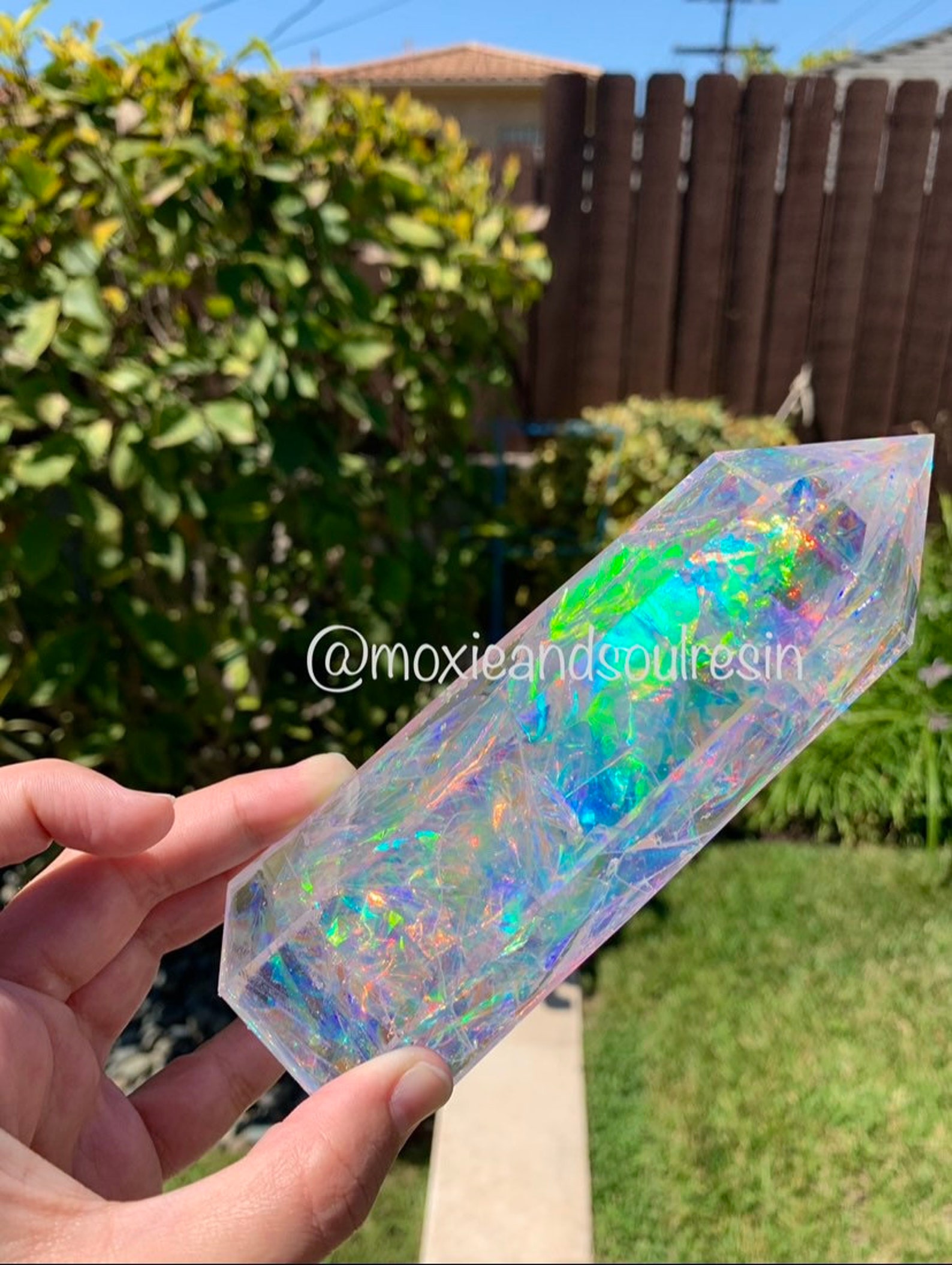 Opal Resin Crystal Tower 2 Sizes - Etsy