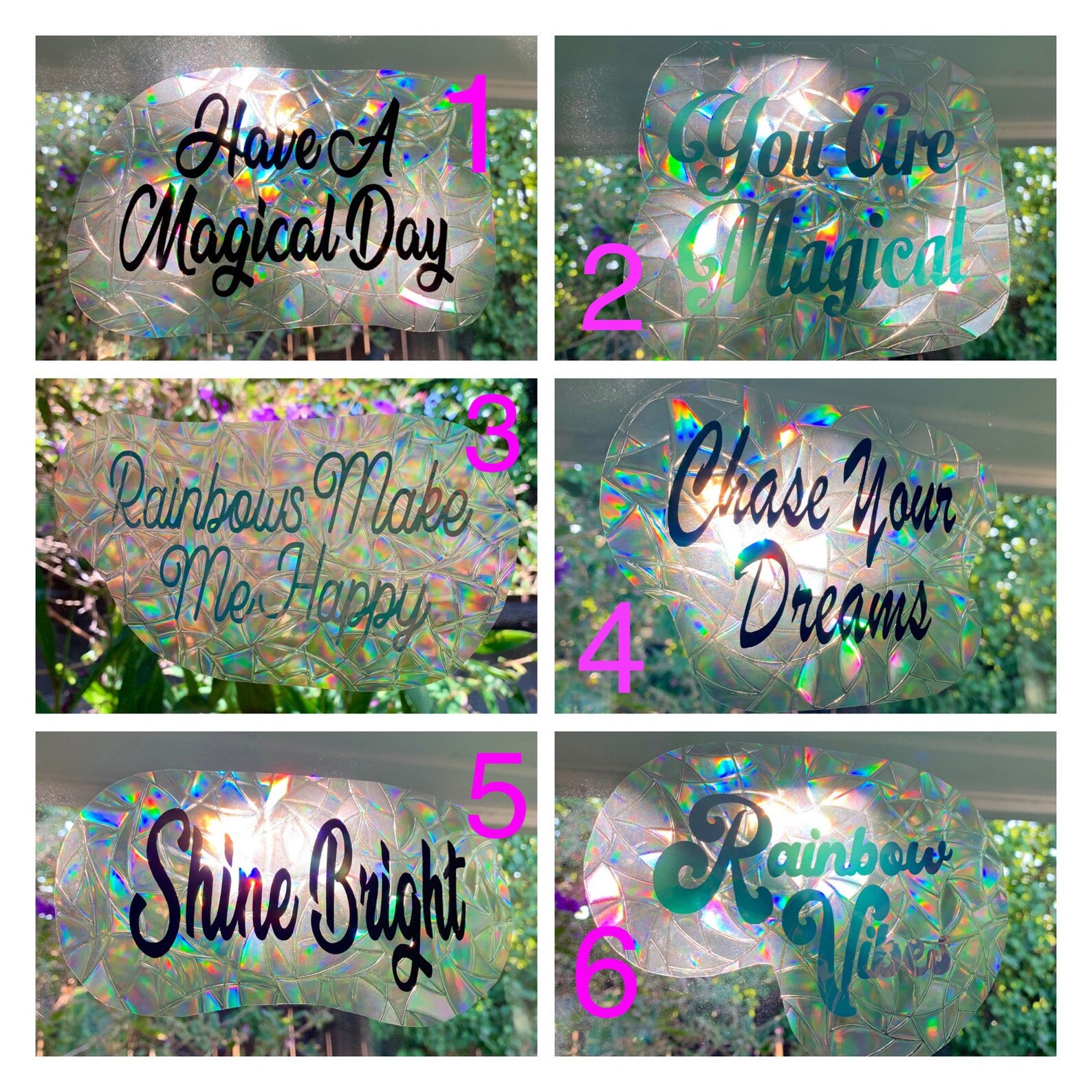 Positive Affirmation Rainbow Window Prism Sticker Decals and - Etsy