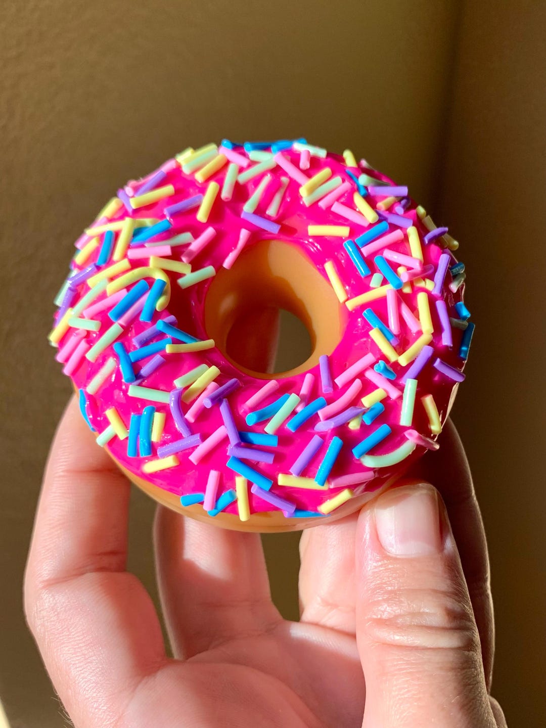 Fake Pink Frosted Donut Wall Art: Playful Prop Doughnut - Etsy