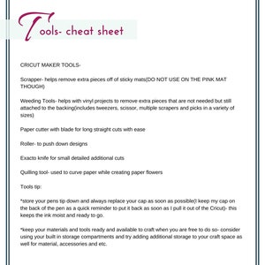 Quick Start Cheat Sheets for Your Cricut Maker Designs - Etsy
