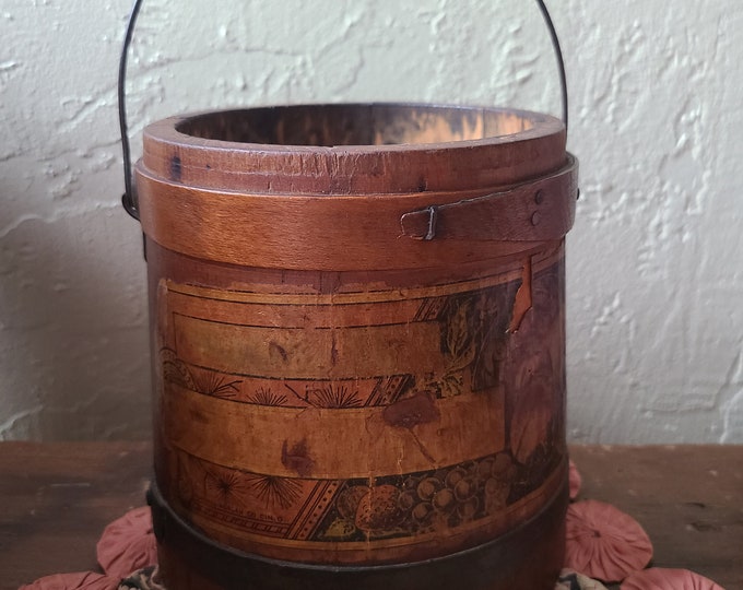 Antique Wooden Firkin / Sugar Bucket With Lid - Etsy