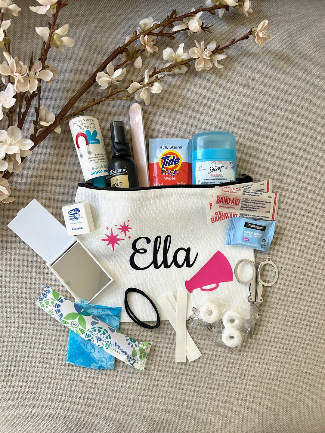 Cheerleader Emergency Kit, Cheer Survival Kit, Cheer Cosmetic Bag ...