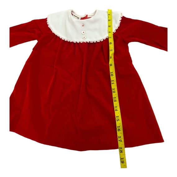Vintage Girls Montgomery Ward Lace Bib Collar Red Vel… - Gem