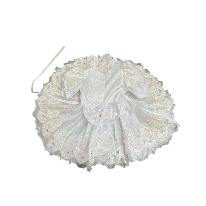 Vintage Size 5 Girls Full Circle Pageant Dress Ivory Lace Beaded ...