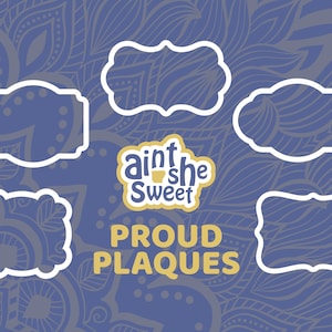 Plaque Cookie Cutter, Various Frames and Shapes (cookie, Fondant, and ...