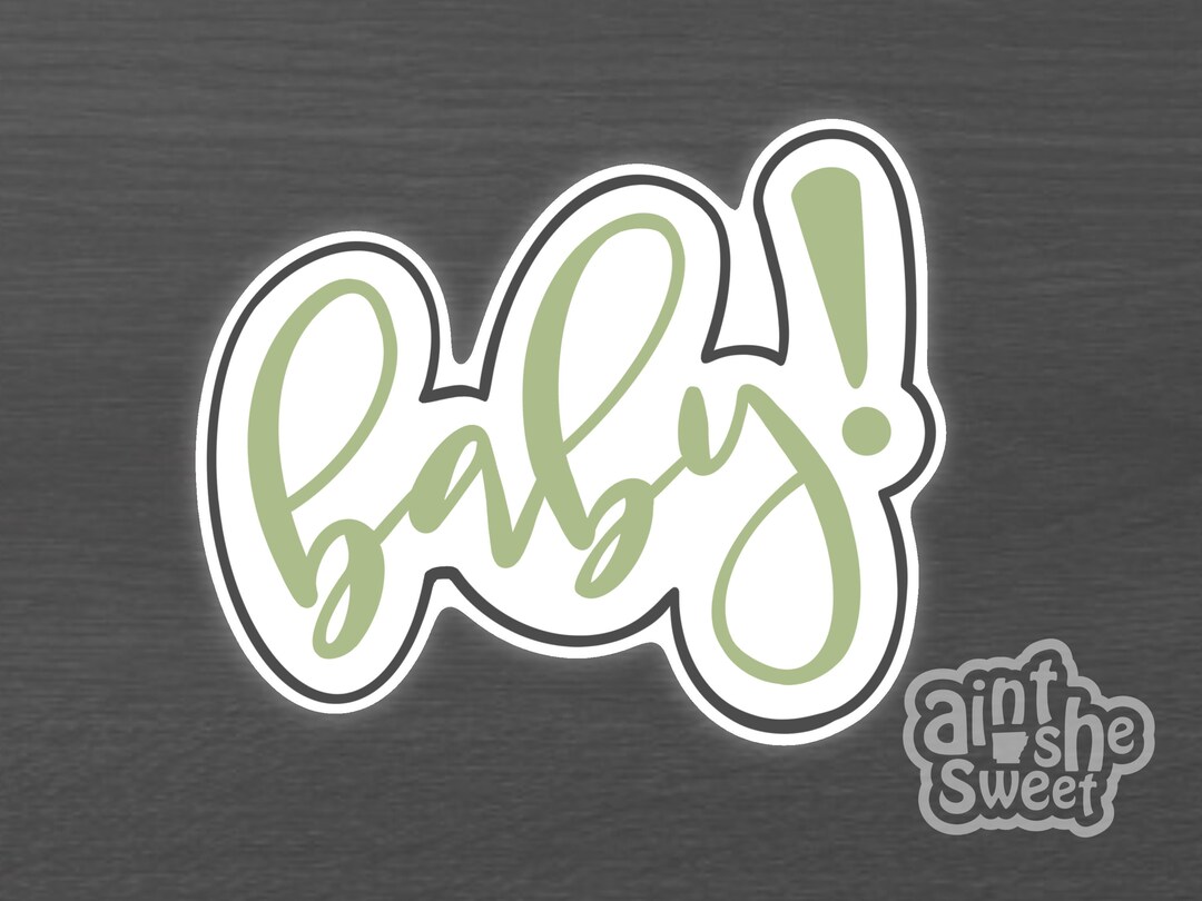 Baby Script Word Cookie Cutter, Gender Reveal or Baby Shower (cookie ...