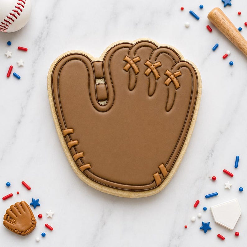 Baseball Cookie Cutter SET, Sports Theme Party - Glove, Bat and Ball ...