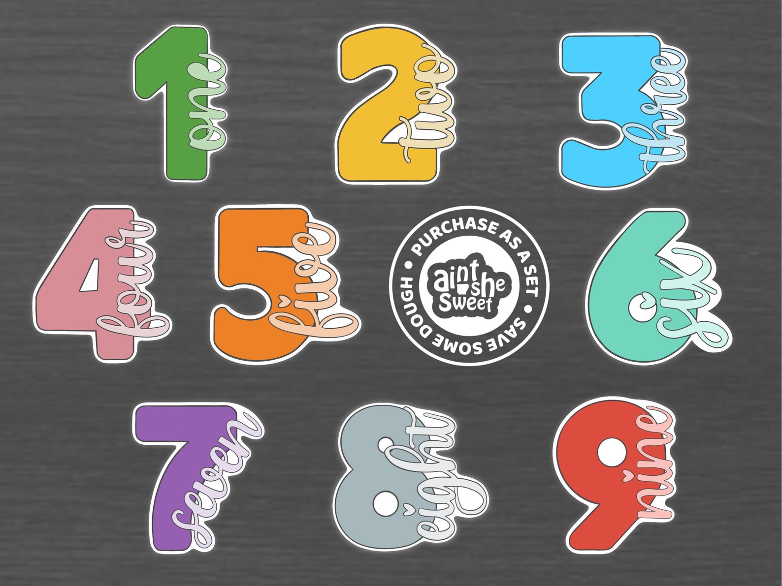 Number Five Cookie Cutters With Handwritten Script Lettering - Etsy