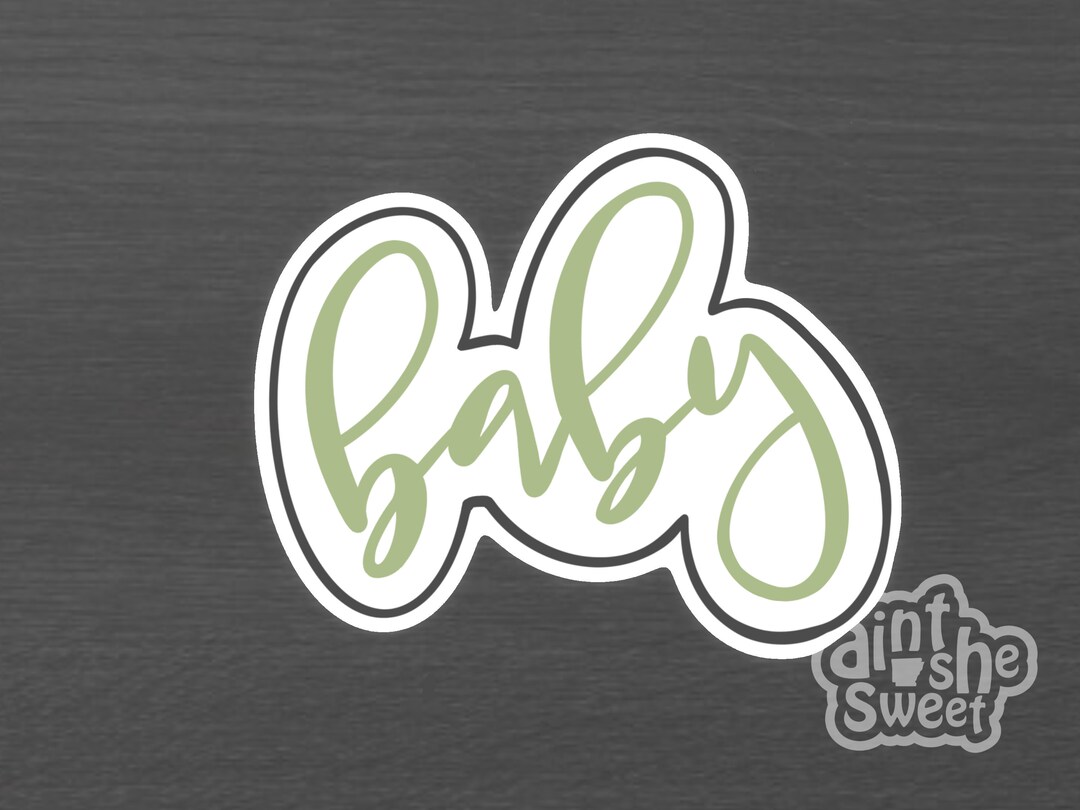 Baby Script Word Cookie Cutter, Baby Shower Gift or Gender Reveal Party ...