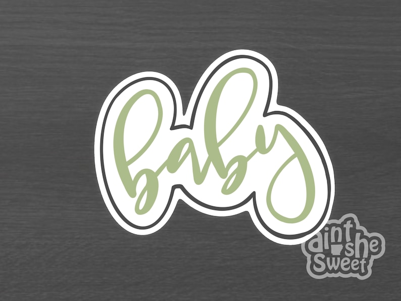 Baby Script Word Cookie Cutter Baby Shower Gift or Gender - Etsy
