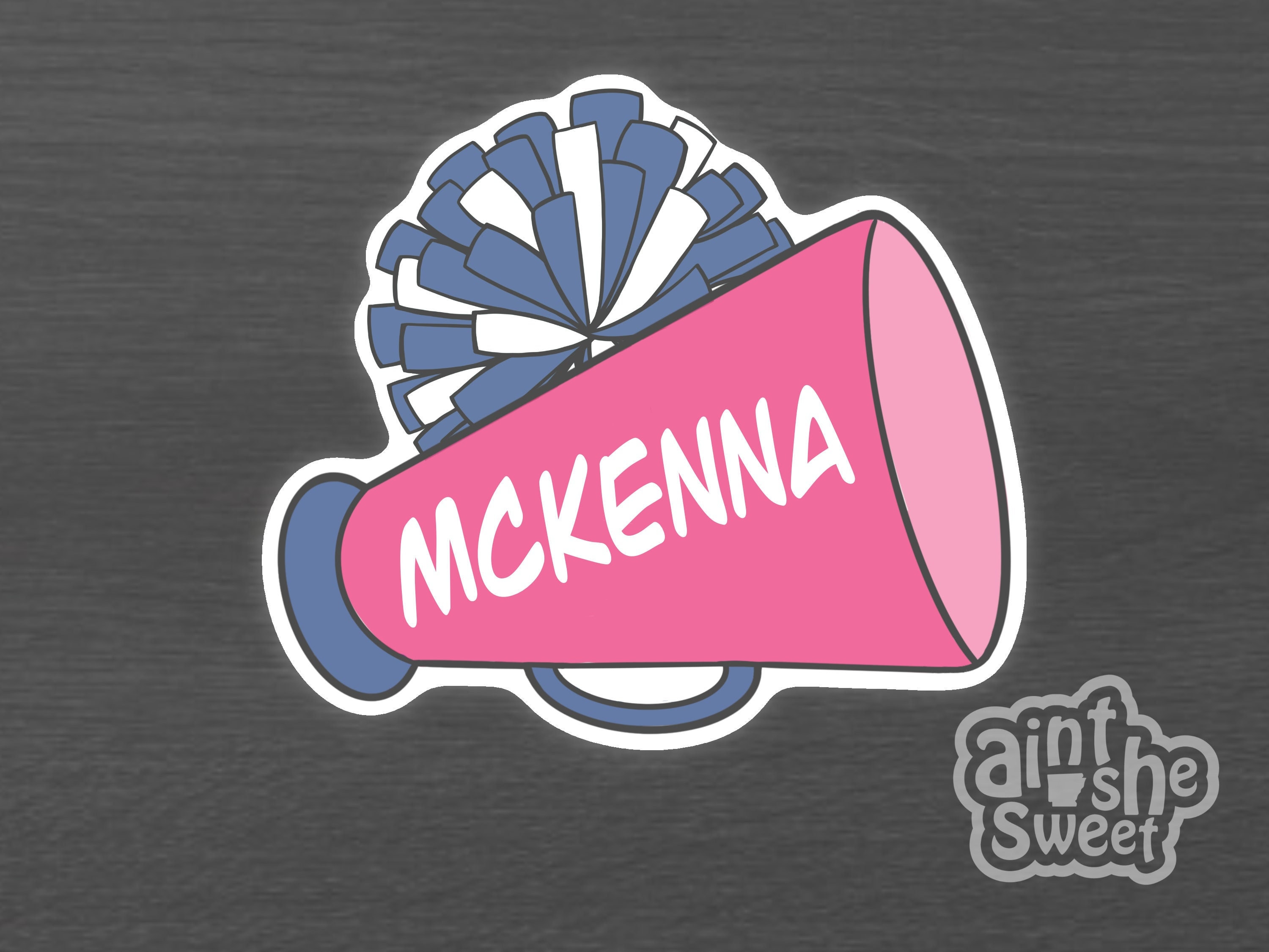 Megaphone With Pom Pom, Personalized Cookie, Cheerleader Speaker, Cheer ...